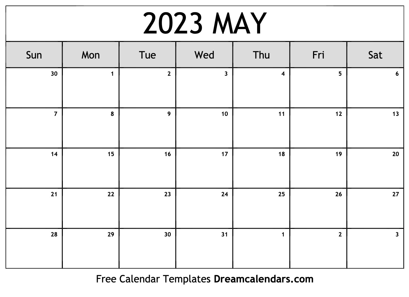 May 2023 Calendar - Free Printable with Holidays and Observances May 2023 Calendar - Free Printable with Holidays and Observances